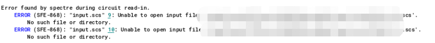 Virtuoso仿真错误 ---- input.scs_virtuoso unable to open input file-CSDN博客