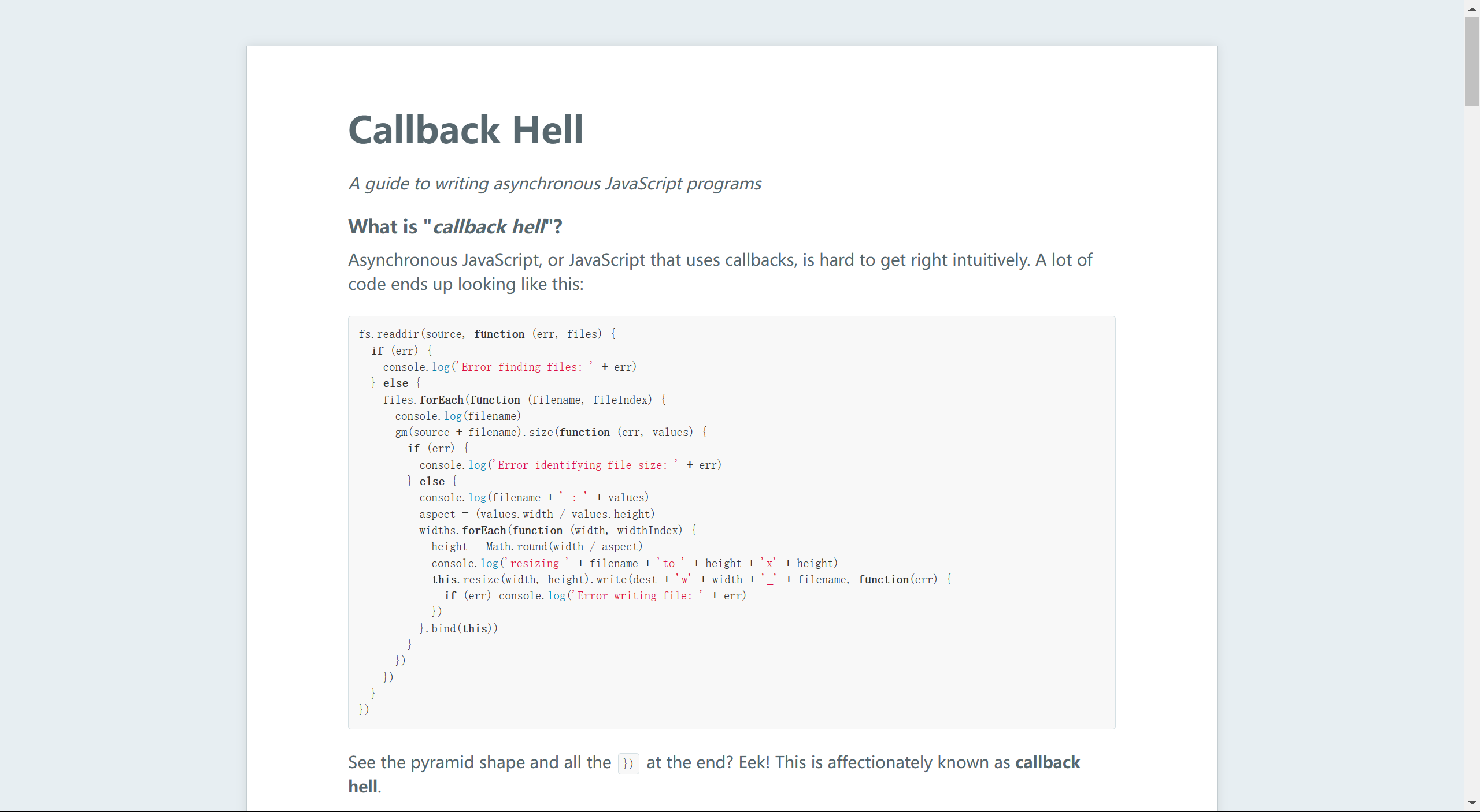 浅理解回调地狱并使用 Promise 解决此问题_js promise解决回调地狱-CSDN博客