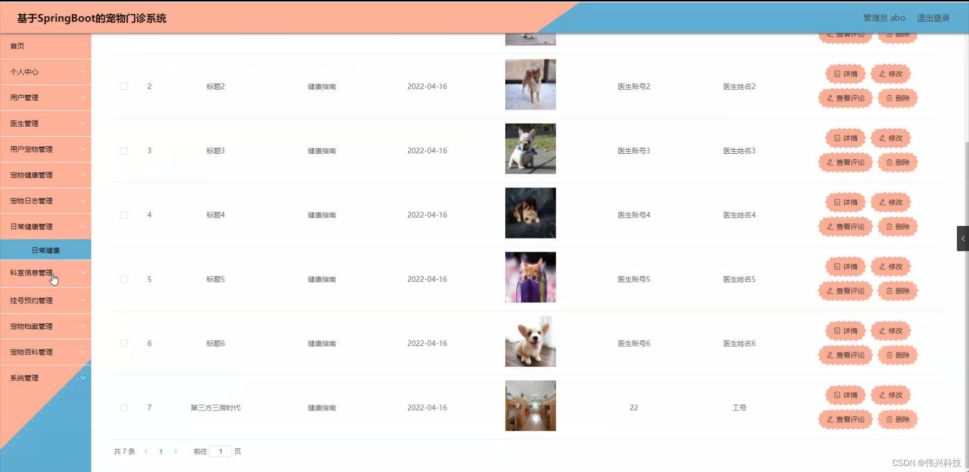 Springboot毕设项目基于springboot的宠物门诊系统6f8jy(java Vue Mybatis Maven Mysql) 毕设