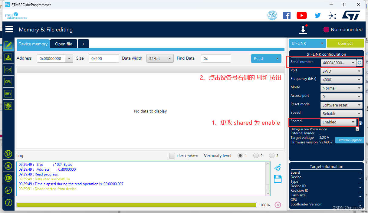 ST-Link 报错 “UR connection mode is defined with the HWrst reset mode“ 问题解决-CSDN博客