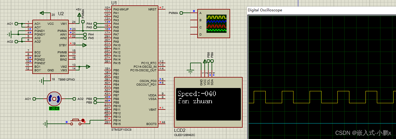 Stm32f103c8t6(proteus仿真)学习——7-3.PWM驱动直流电机_stm32 proteus-CSDN博客