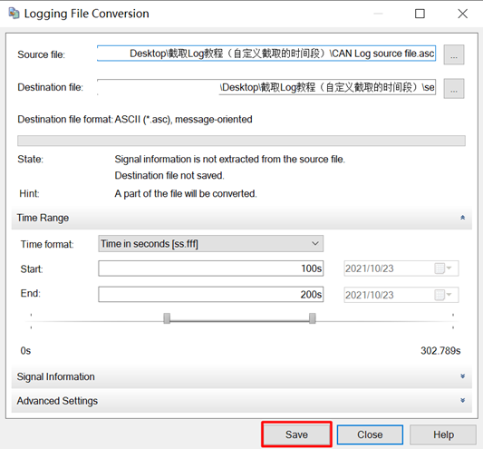 How to intercept/segment CAN Log files in CANoe/CANalyzer (custom time period) - Programmer Sought