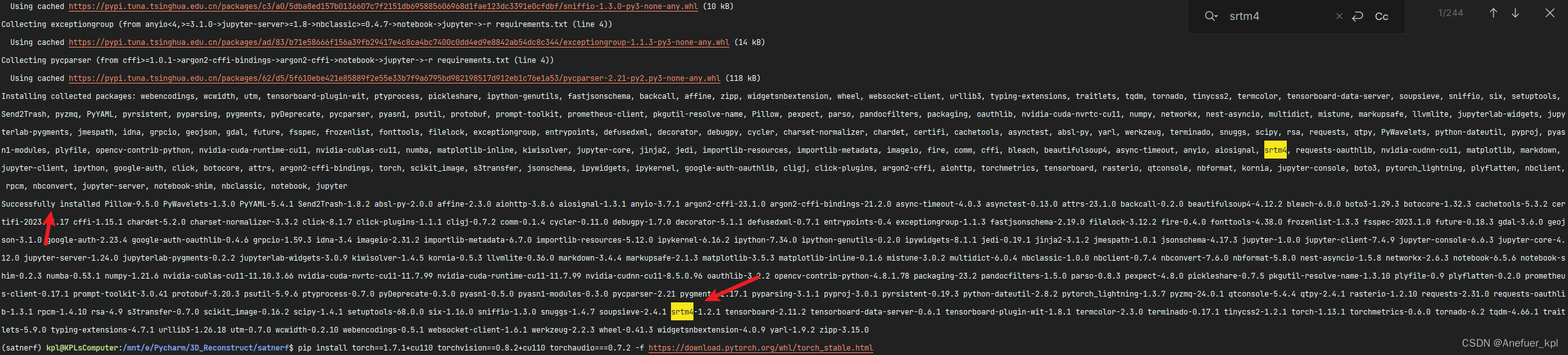 Could not build wheels for srtm4, which is required to install pyproject.toml-based projects ...