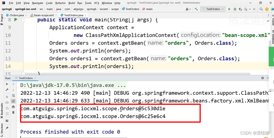 Spring6框架 容器：ioc 基于xml管理bean Bean作用域 Csdn博客 