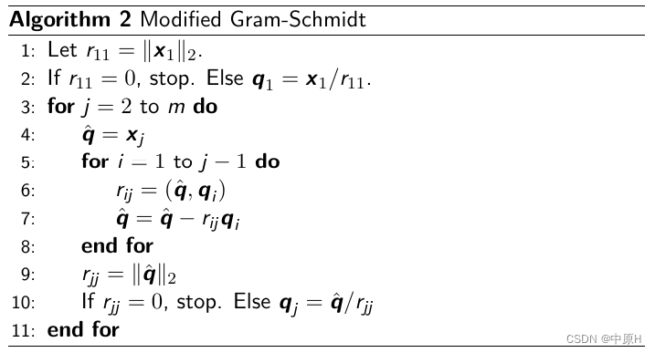 Classical Gram-Schmidt and Modified Gram-Schmidt-CSDN博客