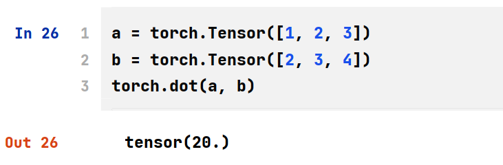 Pytorch深度学习入门 Tensor基础 1 1 Tensor 5 线性代数运算 Torch 向量内积 Csdn博客
