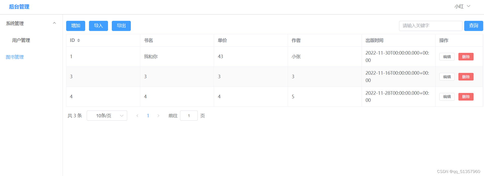 后台管理系统——新页面开发 Book_java book::getname-CSDN博客