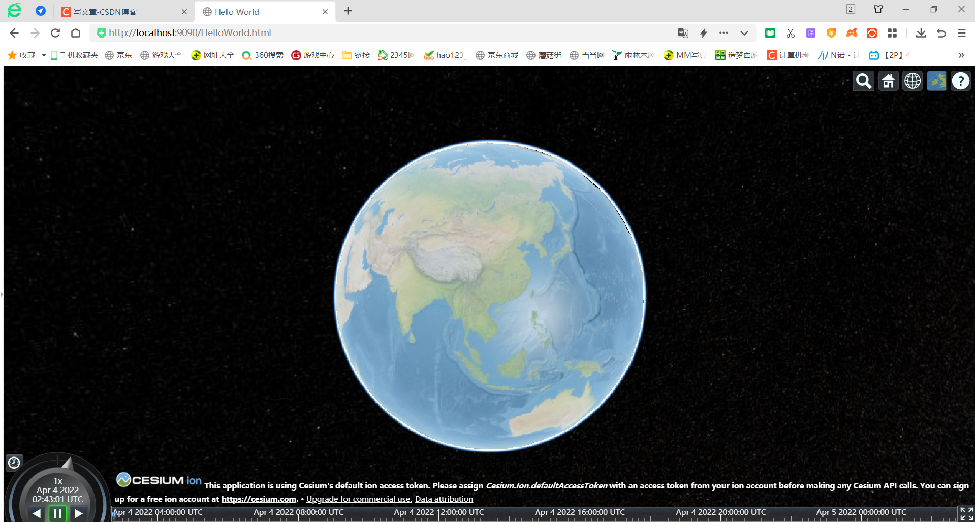 【Cesium入门】二、创建一个极简的Cesium项目（Hello World）_创建一个极简的cesium项目(hello world)-CSDN博客