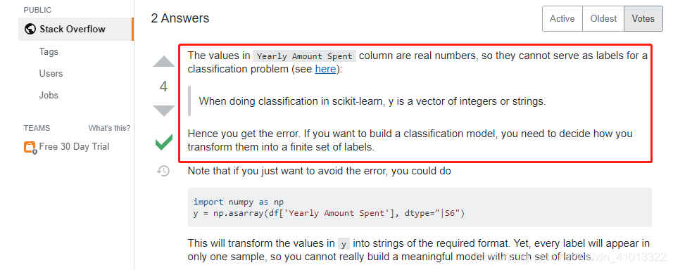调用sklearn模型遇到Unknown label type: continuous 的解决办法_unknown label type: 'continuous-CSDN博客