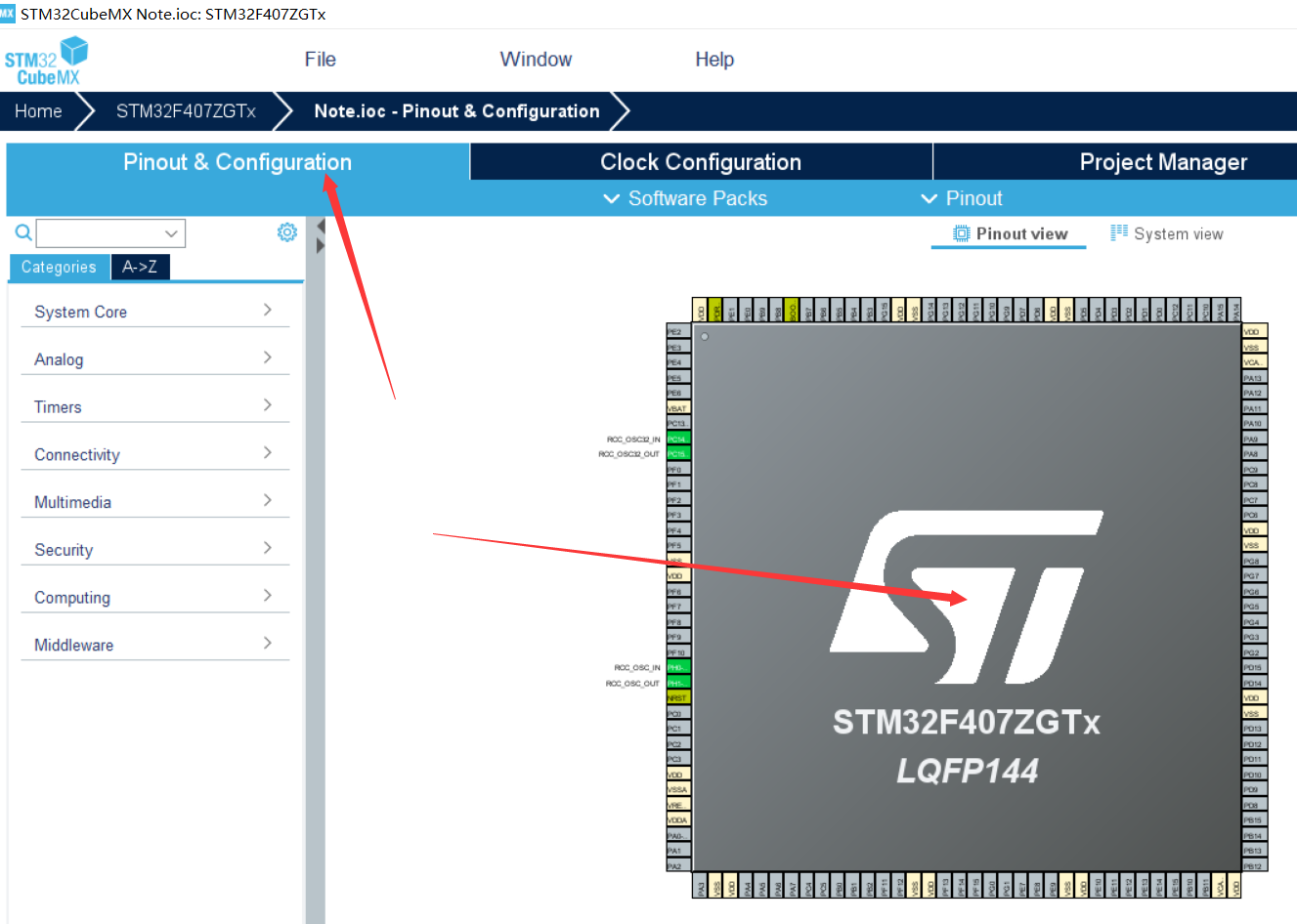 2.STM32F407之HAL库——星星点灯_pinout & configuration选择库 hal-CSDN博客