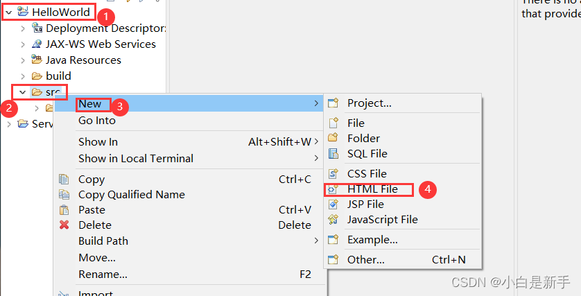 如何在Eclipse软件上编写HTML文件，显示helloWorld,并在外部浏览器打开_eclipse怎么创建html文件-CSDN博客
