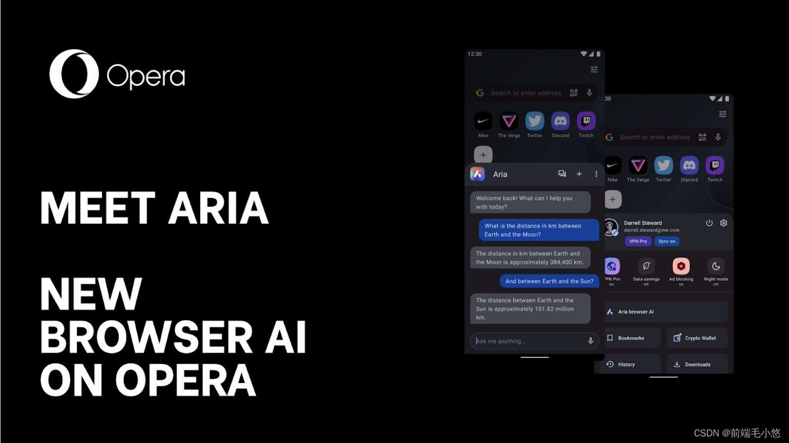 Opera 新的原生浏览器 AI Aria 现已在 Opera 的 Android 浏览器中可使用_opeenai sora哪里可以使用-CSDN博客