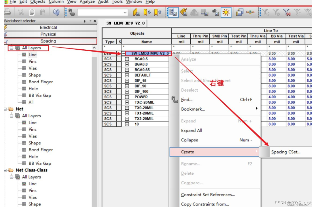 Allegro基本规则设置指导书之Spacing net class-class 规则设置_allegro怎么设置class之间的规则-CSDN博客