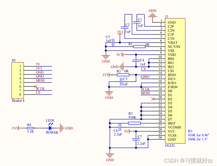 SPI_OLED模块操作方法_oled的引脚该如何接-CSDN博客
