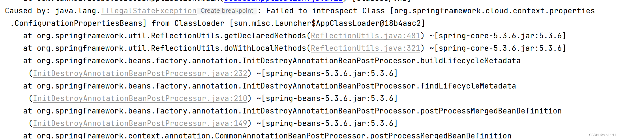 org.springframework.beans.factory.BeanCreationException: Error creating bean with name ...