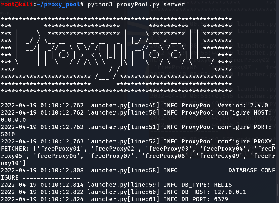 Kali下的proxyPool使用教程_kali部署代理池_平平无奇小咸鱼的博客-CSDN博客