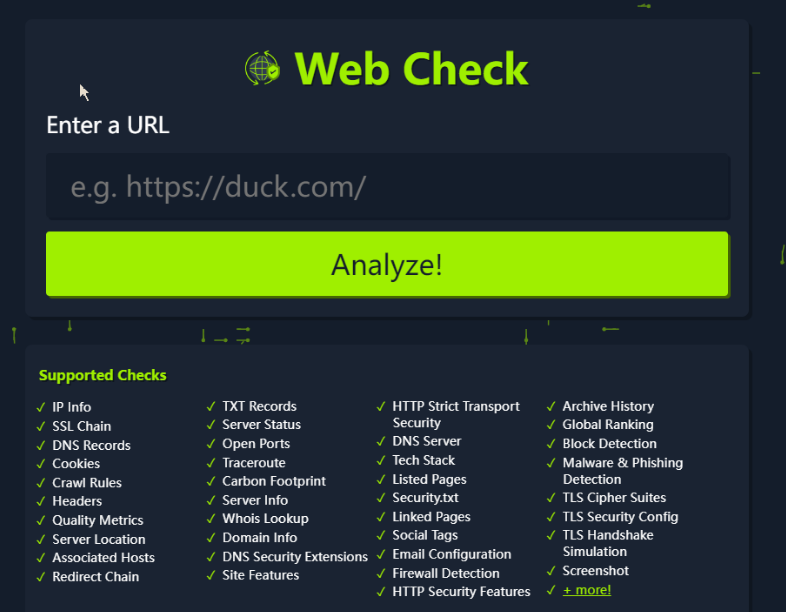 一款超酷、功能强大的一体化网站测试工具：Web-Check！！！_webcheck-CSDN博客
