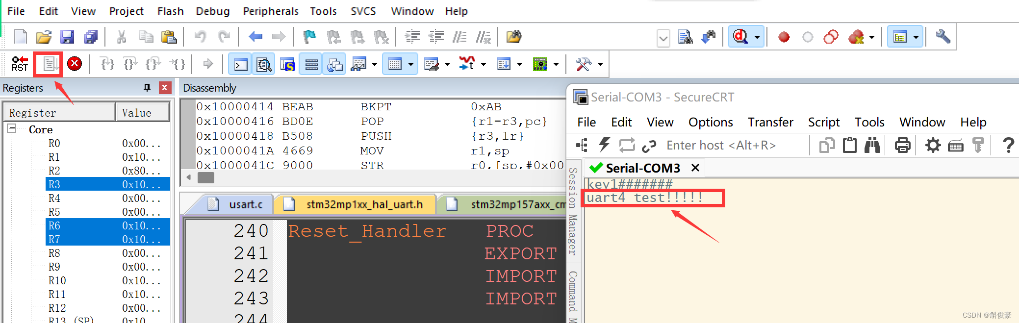 ARM - UART串口实验（cortex A7核/cortex M4核）_arm核自带的uart如何配置寄存器地址-CSDN博客