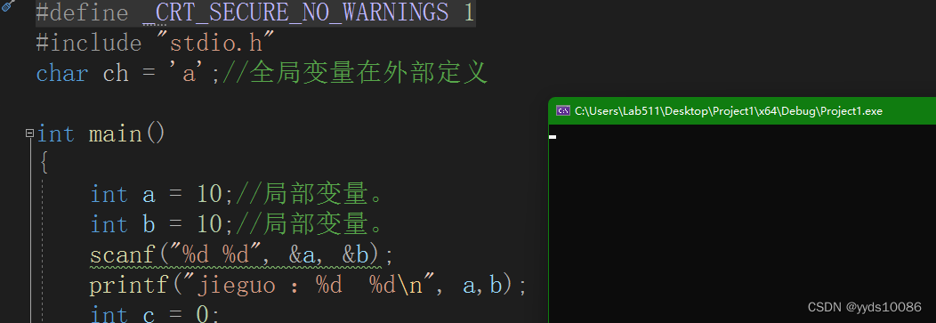 C语言学习笔记(一):初次使用scanf函数用scanf第一行 Csdn博客