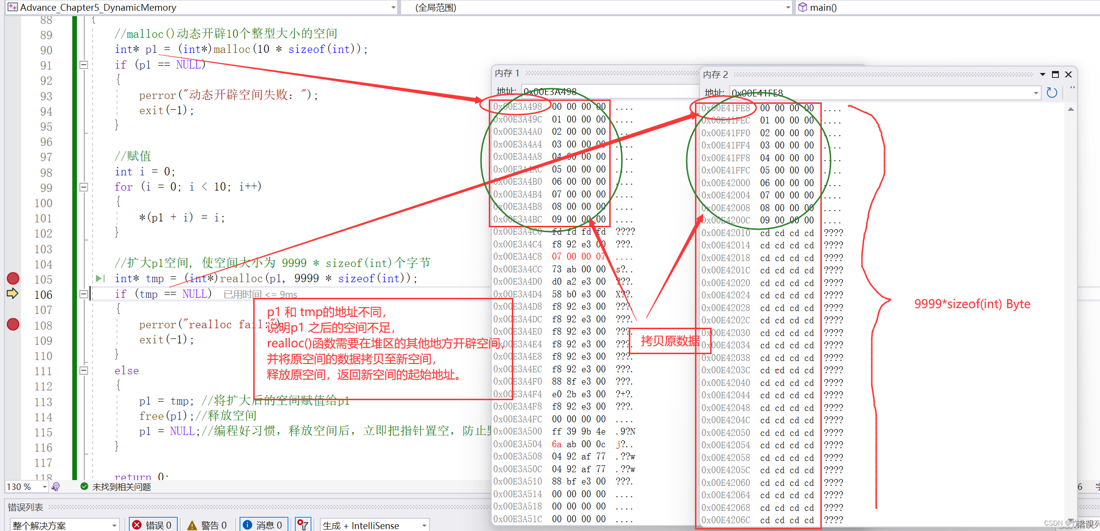 【动态内存开辟】malloc(),calloc(),realloc(),free(),堆区的动态内存申请-CSDN博客