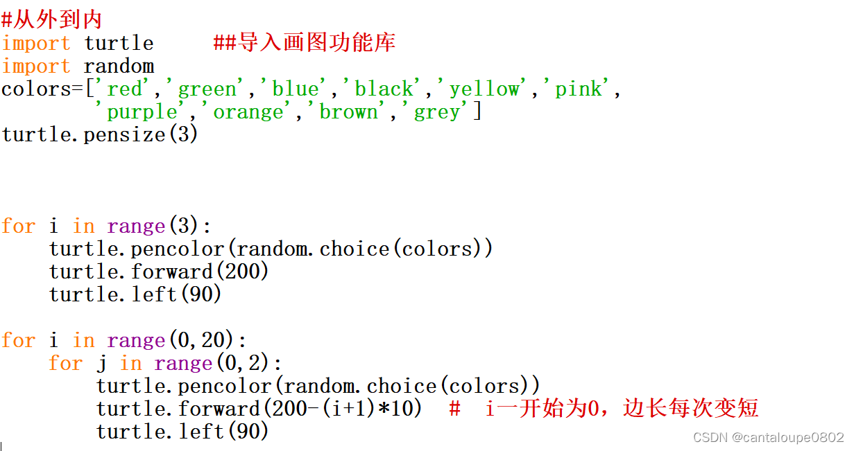 Python绘制螺旋正方形正方形螺旋线的绘制python代码 Csdn博客