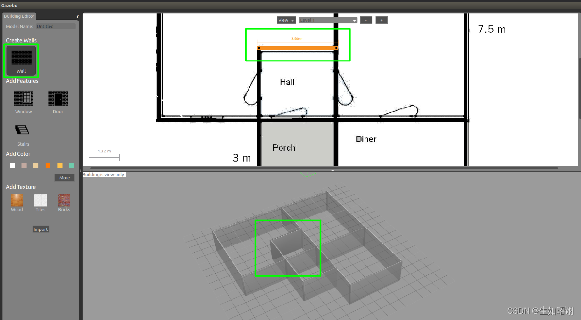 【Gazebo入门教程】第四讲 场景建模/建筑编辑器_gazebo 中的地板怎么设置颜色-CSDN博客