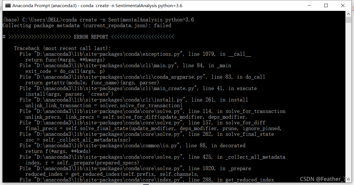 解决collecting Package Metadata Currentrepodatajson Failed问题