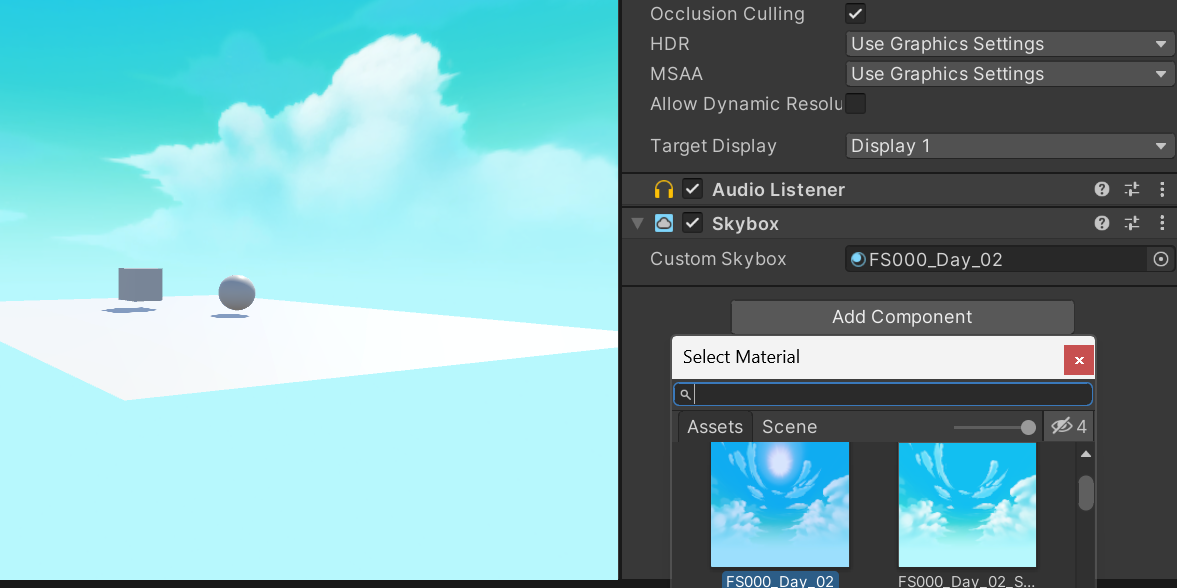 【学习笔记】Unity基础（八）【镜头camera组件属性（clear flag、target texture、occlusion ...