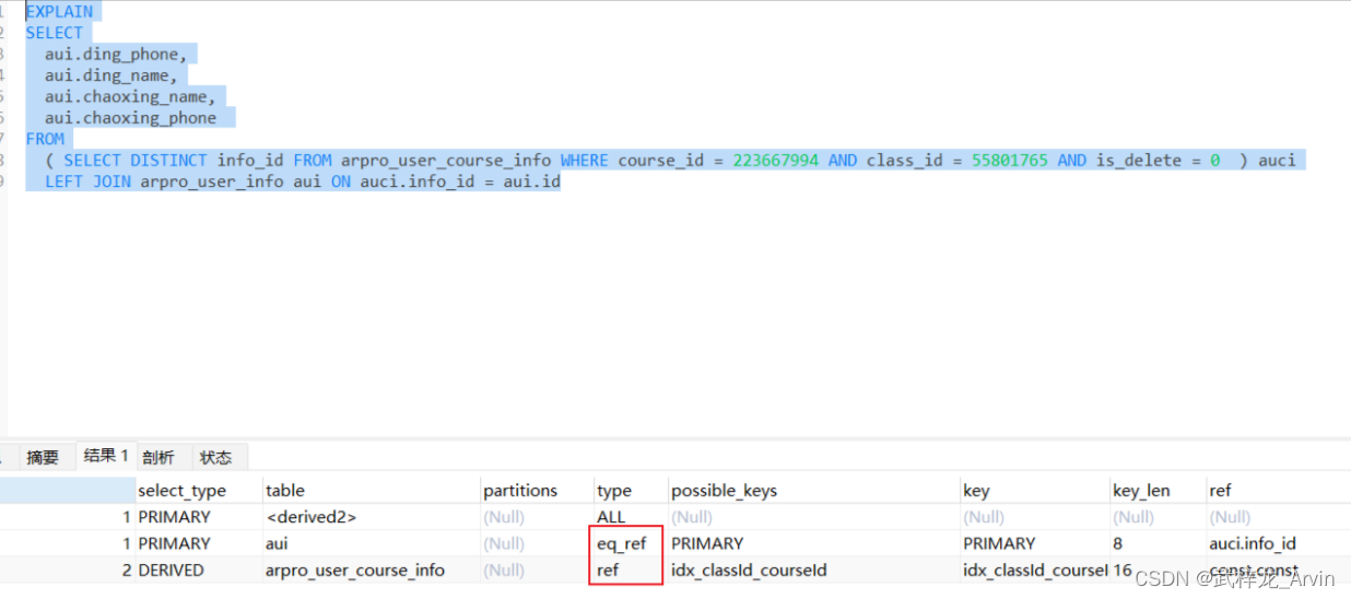 案例02 Sql语句的优化 Csdn博客
