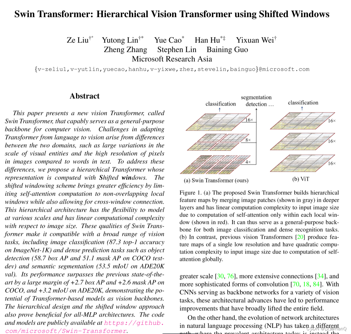 《Transformer Paper》1.0 CV Transformer必读论文5篇-CSDN博客