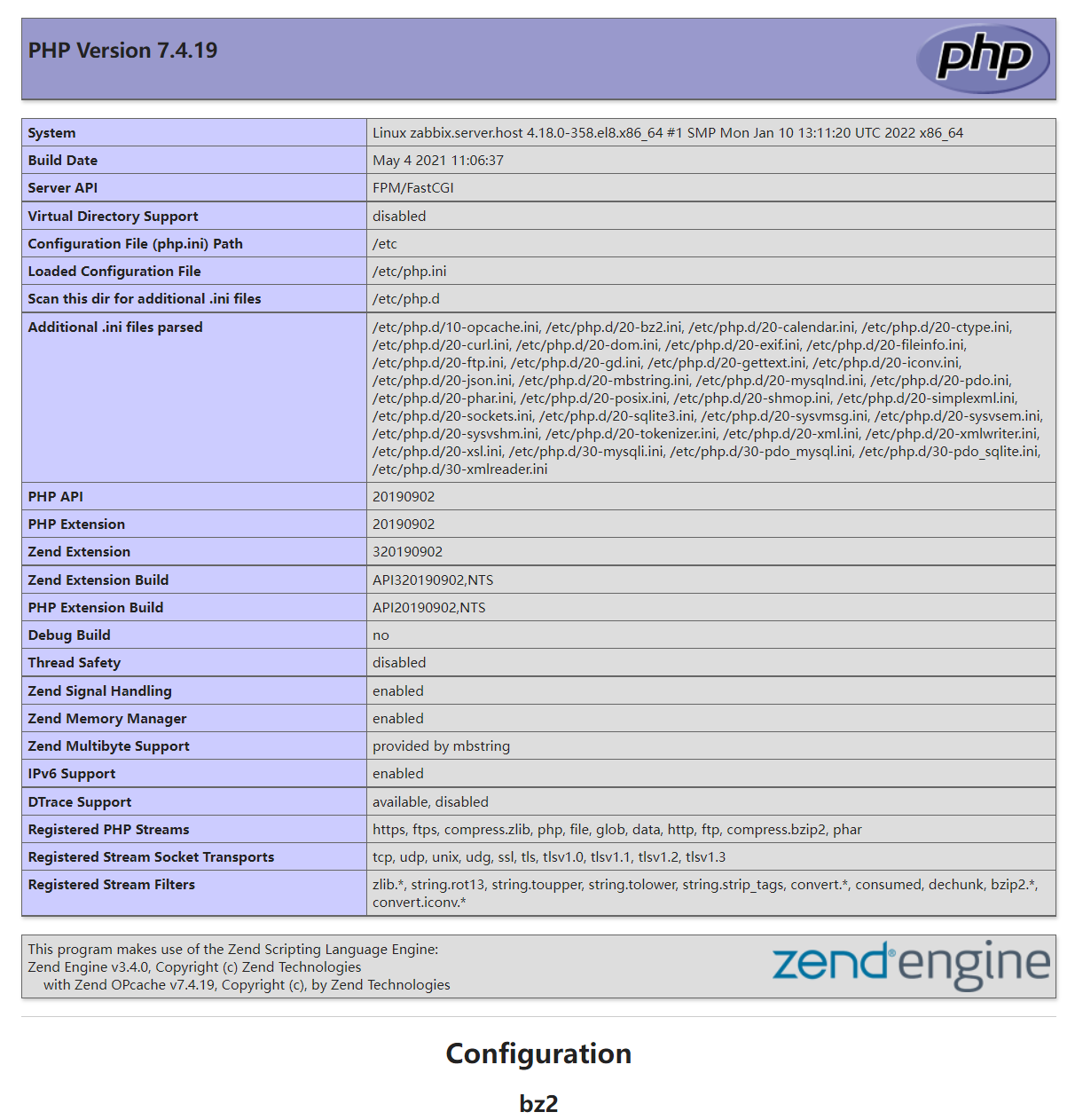 【CentOS Stream 8 安装 Zabbix6.0系列】：一、安装LNMP环境（nginx-1.20，mariadb-10.6，php-7.4）_centos8 zabbix6 ...