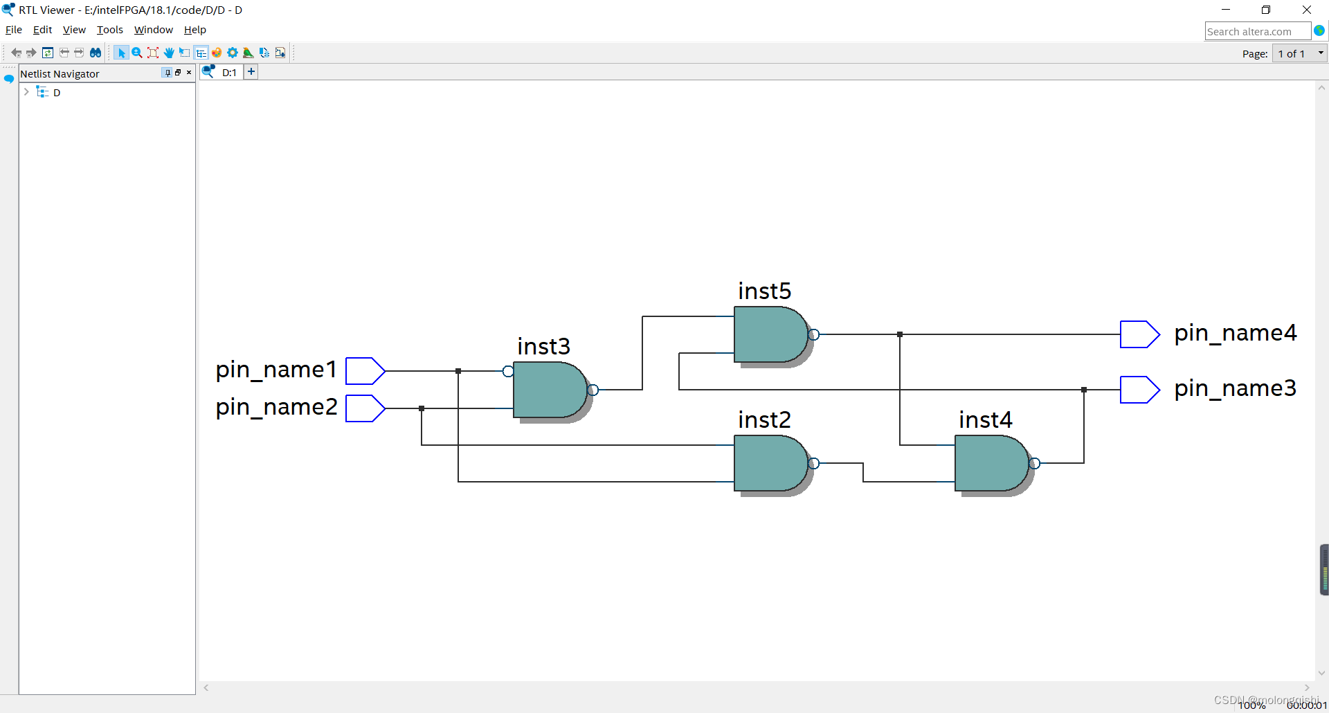 Quartus进行D触发器仿真_quartus2怎么加脉冲-CSDN博客