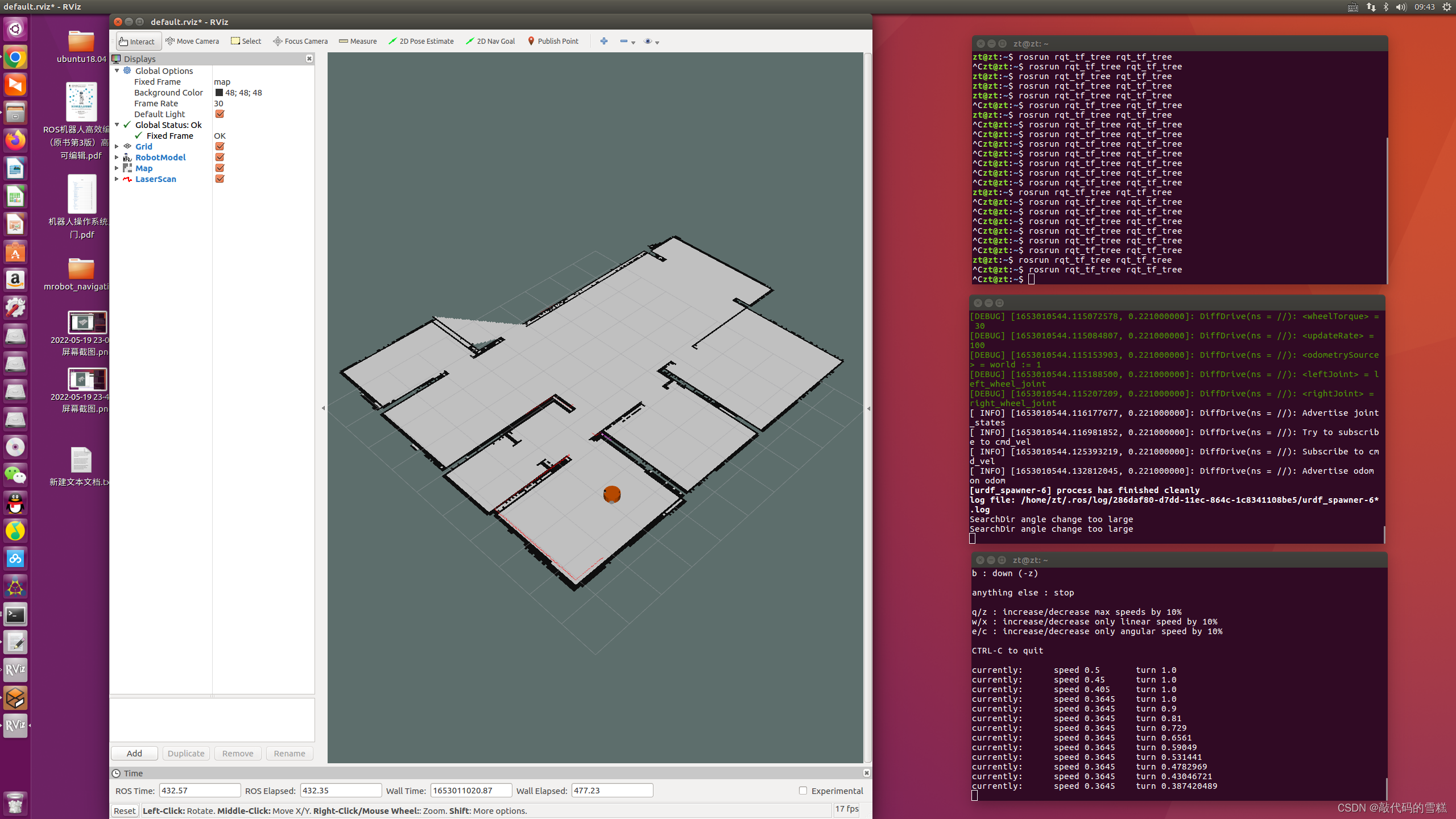ROS学习（17）机器人SLAM功能包——gmapping和hector_slam – 源码巴士
