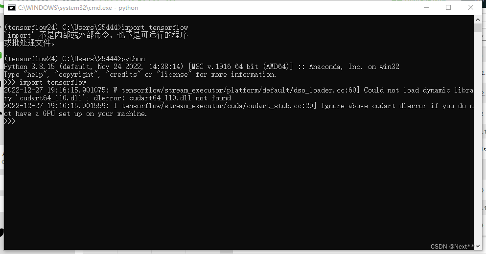 实验1 安装tensorflow开发环境 Tensorflow清华镜像 Csdn博客