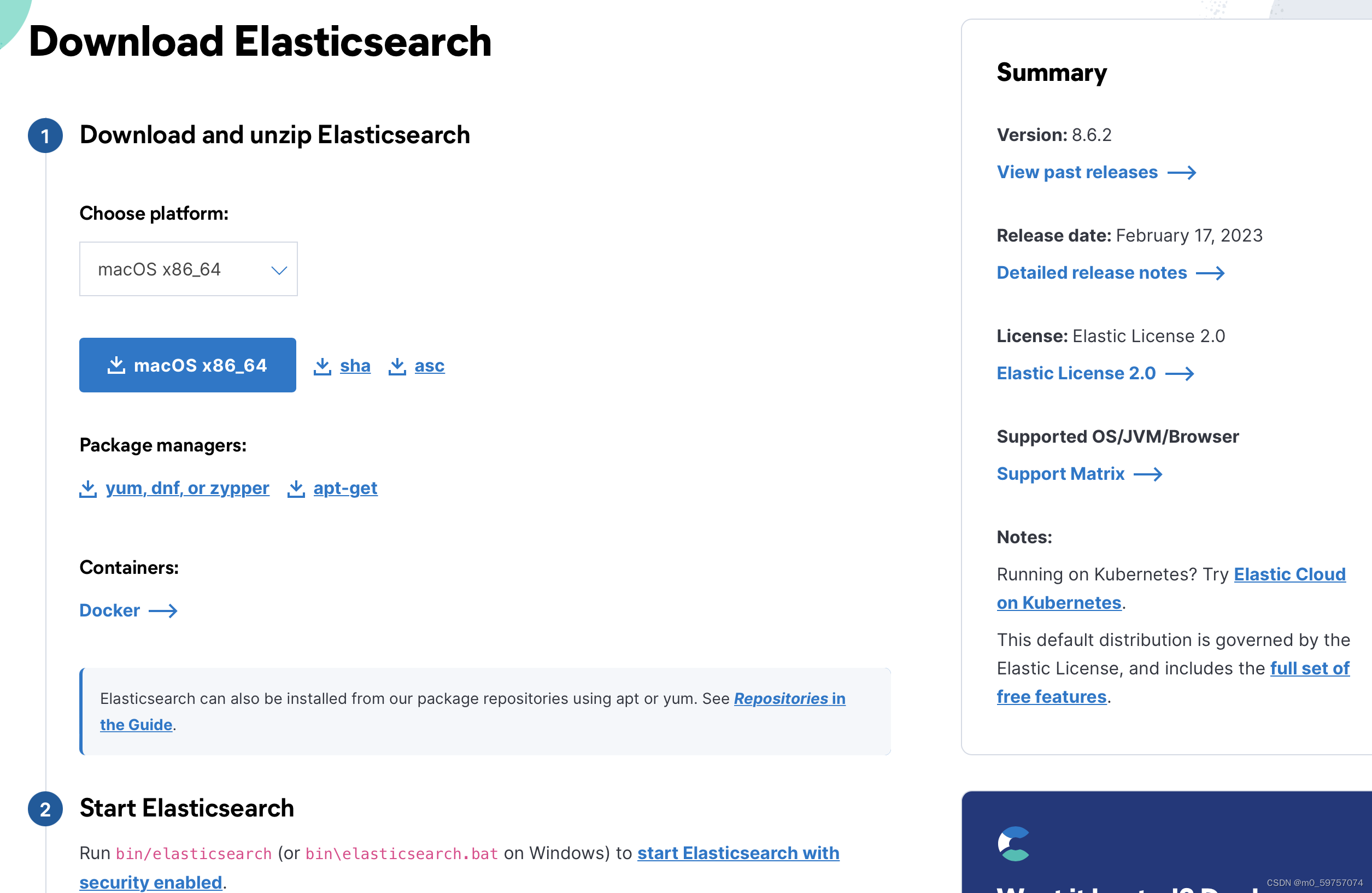 ElasticSearch-安装及使用配置_elasticsearch官网-CSDN博客