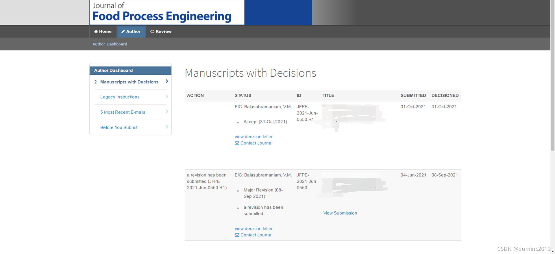 Journal of Food Process Engineering审稿周期-CSDN博客