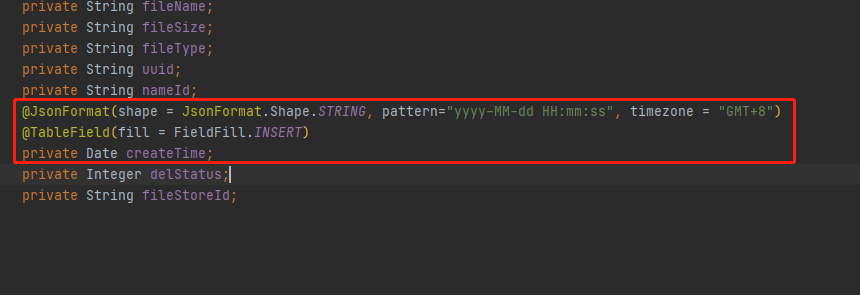 @JsonFormat 在返回的实体类中时间字段上添加注解,格式化返回的时间_springboot项目中实体类的注释@jsonformat ...
