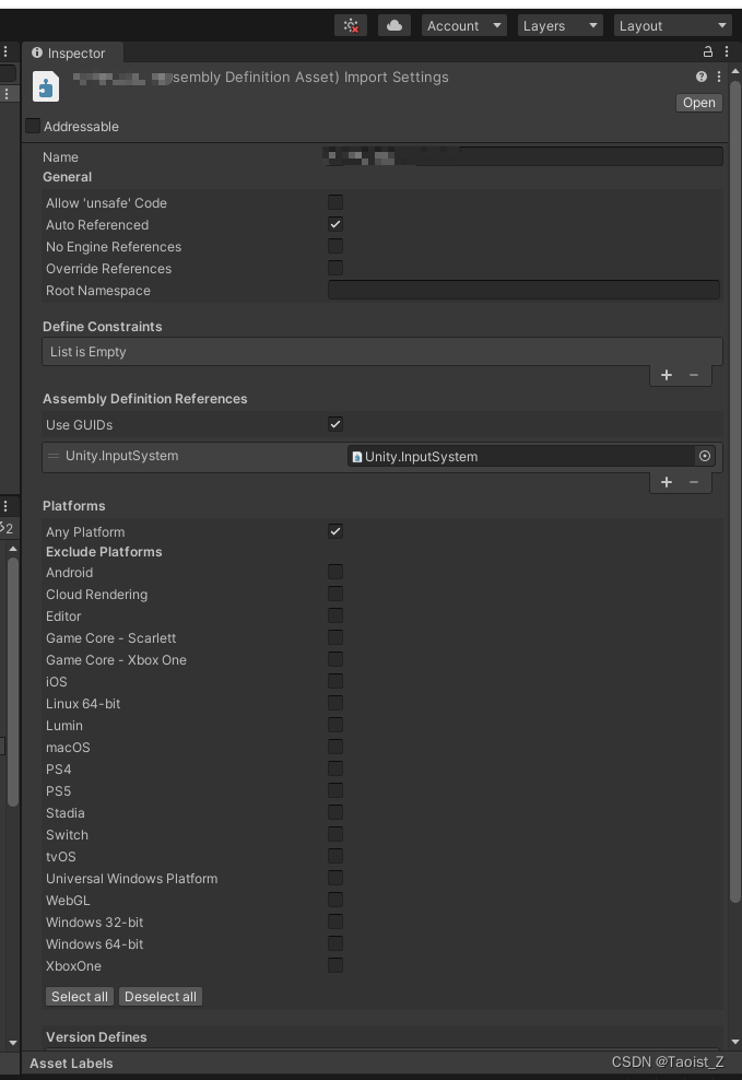 Unity导入InputManager却无法引用其命名空间的问题_unity不引用命名空间-CSDN博客