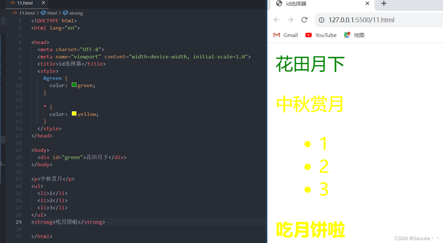 Css:id选择器、通配符选择器 Csdn博客 7878
