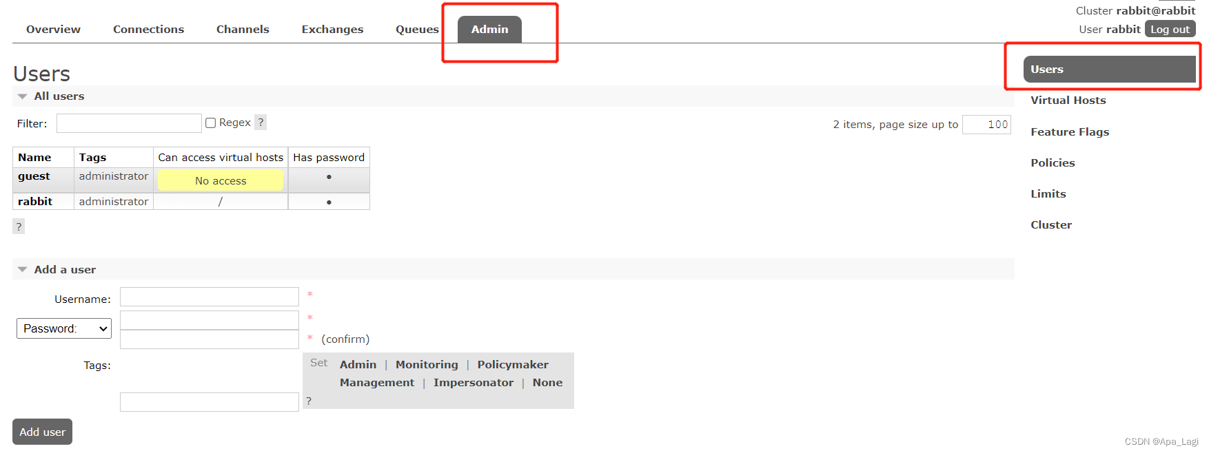 ACCESS_REFUSED - Login was refused using authentication mechanism PLAIN. For details see the ...