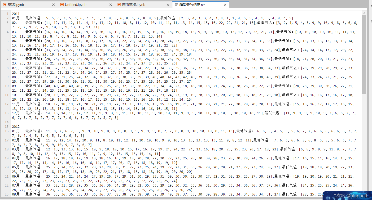 Python爬虫爬取重庆近20年天气信息python爬取重庆未来15天天气数据 Csdn博客