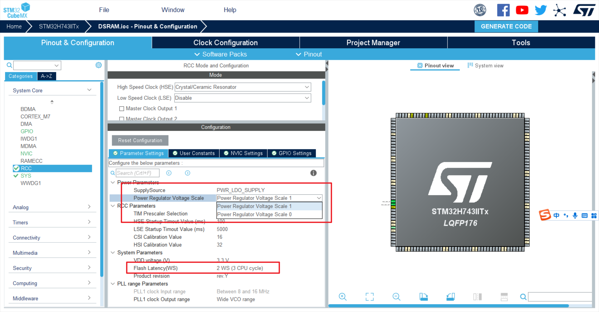 STM32CubeMx配置H7时钟: Frequency searched for is out of range for this vos range_stm32 vos-CSDN博客