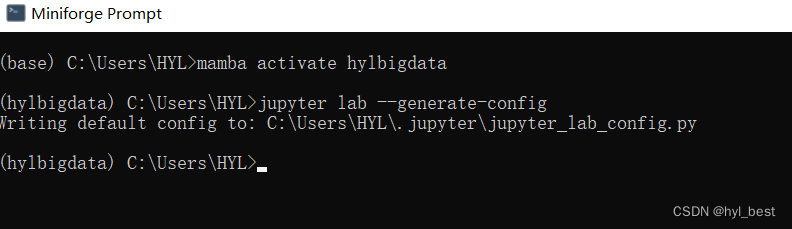 Mamba配置虚拟环境，并更改默认工作路径_在虚拟机中manba-CSDN博客