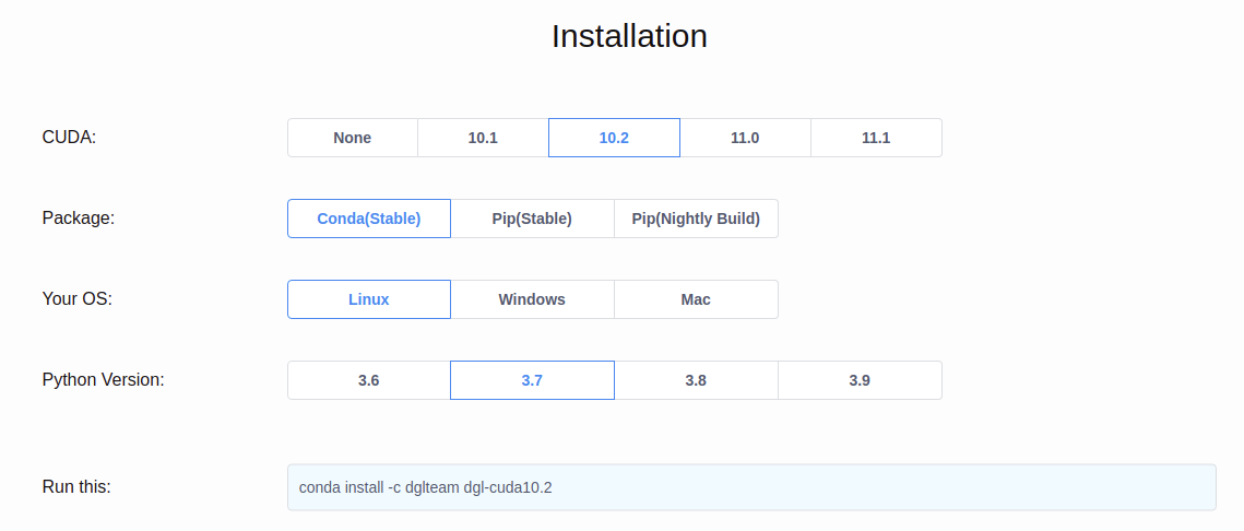 pytorch系列（三）——cuda下DGL库安装_dgl cuda-CSDN博客