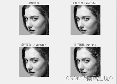 数字图像处理实验二--图像采样与量化_灰度图像均匀采样128*128-CSDN博客
