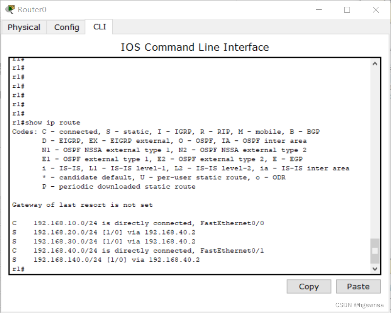 计算机网络实验（思科模拟器cisco Packet Tracer）配置静态路由使三台pc机网络互通思科模拟器配置pc互通失眠大艺术家的博客 Csdn博客