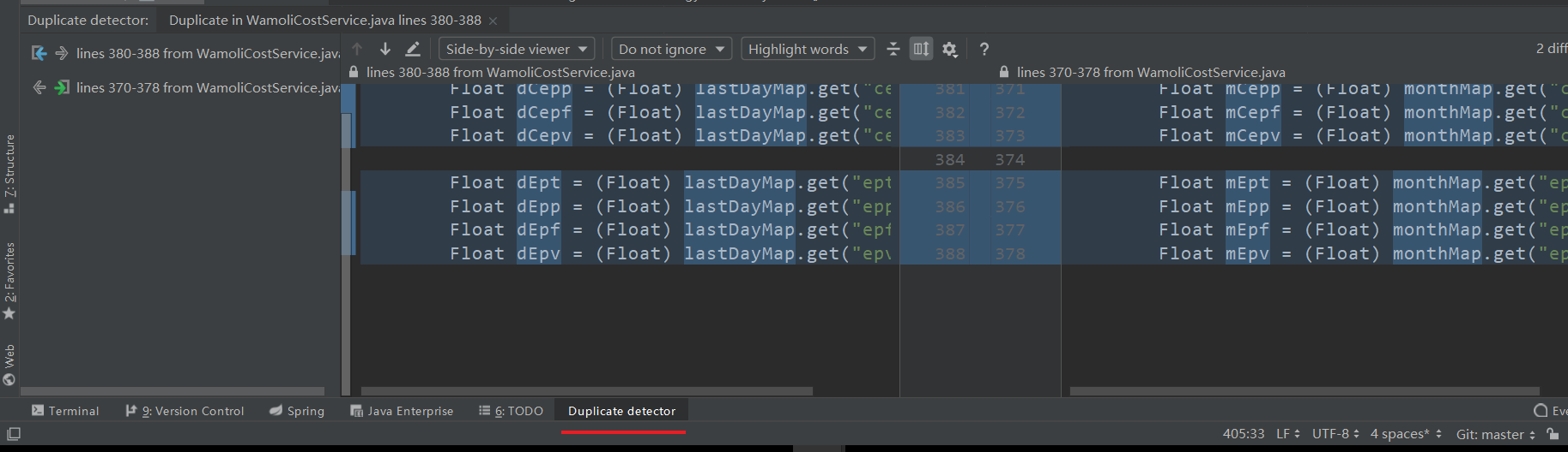 IDEA的 tool 之 Duplicate detector_found duplicate code less... (ctrl+f1) inspection -CSDN博客