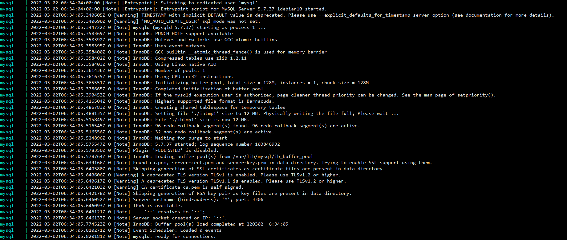 Docker使用docker compose创建部署 MySQL 5.7 挂载数据信息以及my.cnf 远程连接_docker-compose mysql 5.7 的 my.cnf怎么写-CSDN博客