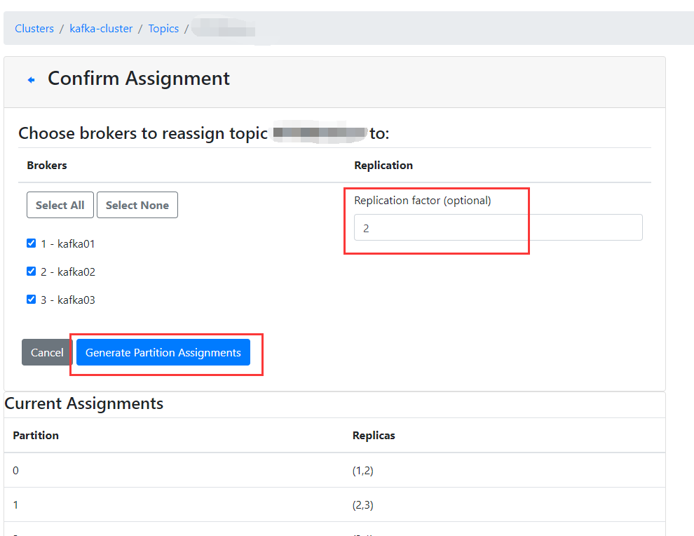 通过CMAK修改Kafka的Topic的副本数_generate partition assignments-CSDN博客