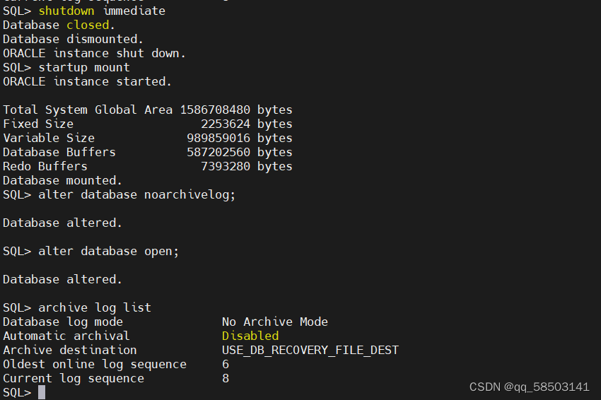 Oracle数据库启动归档模式 Csdn博客 